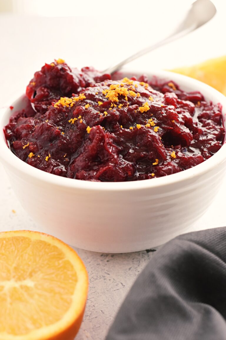 Orange Cinnamon Cranberry Sauce - elkeliving.com